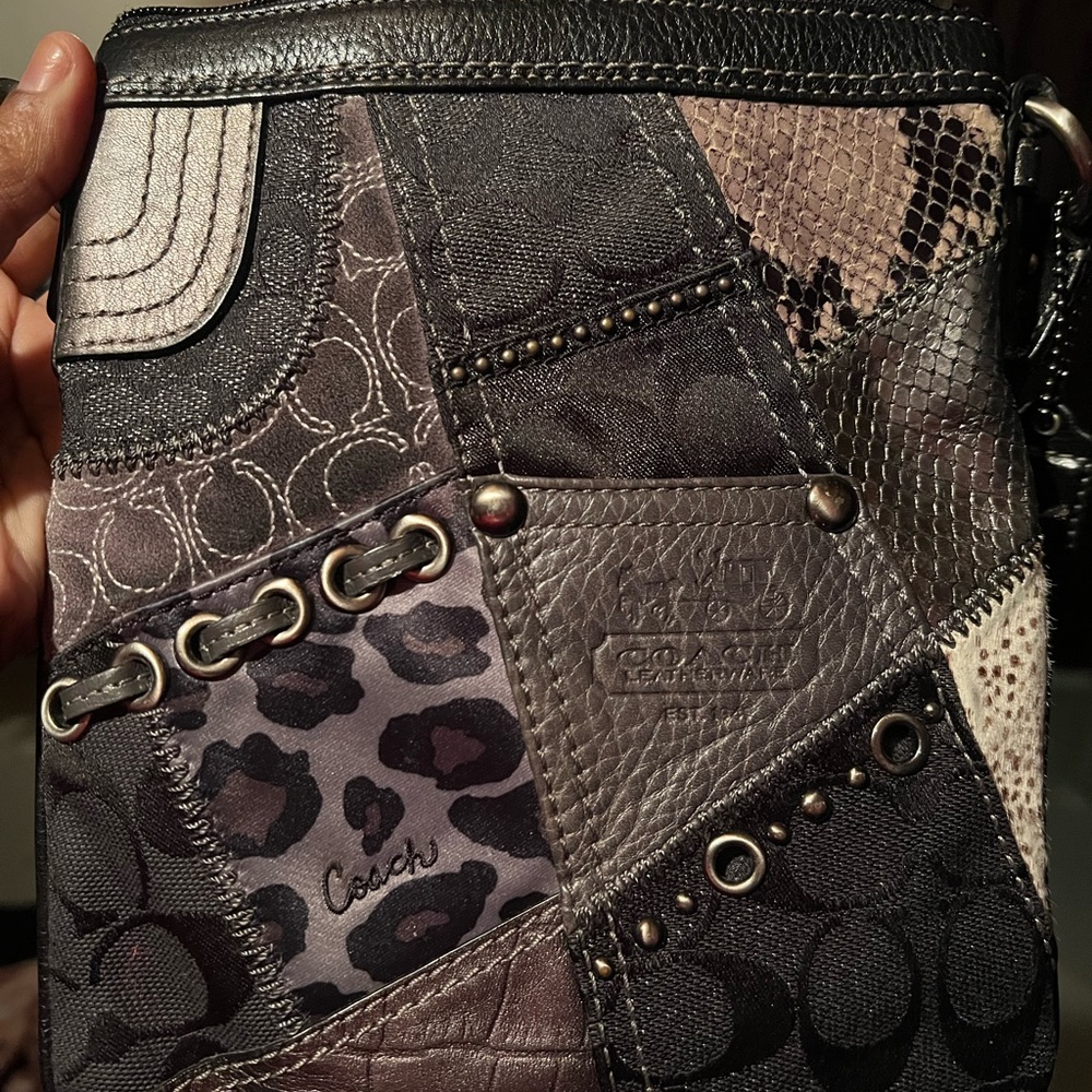 Vintage Coach Patchwork Crossbody Bag - Gem